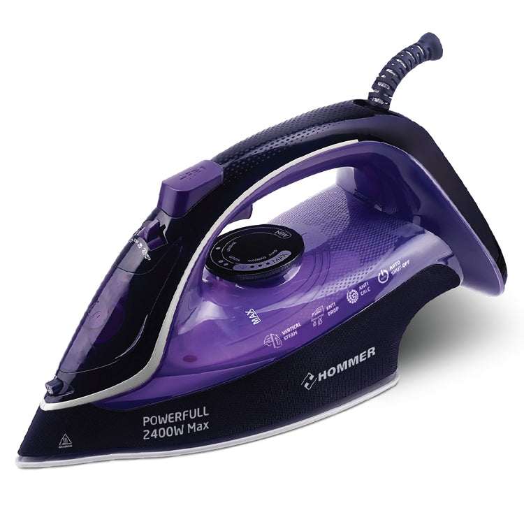 Hommer 2400 Watt Powerful Steam Iron with Safety - WOWmart