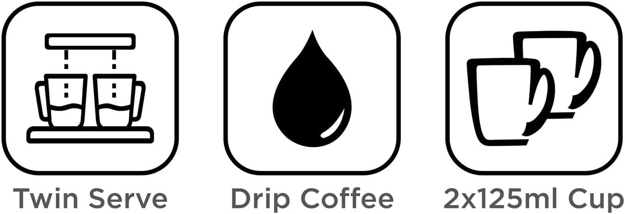 Black & Decker Dual-Serve Coffee Maker, 2 Cups, 450W, 250ml, Red ...